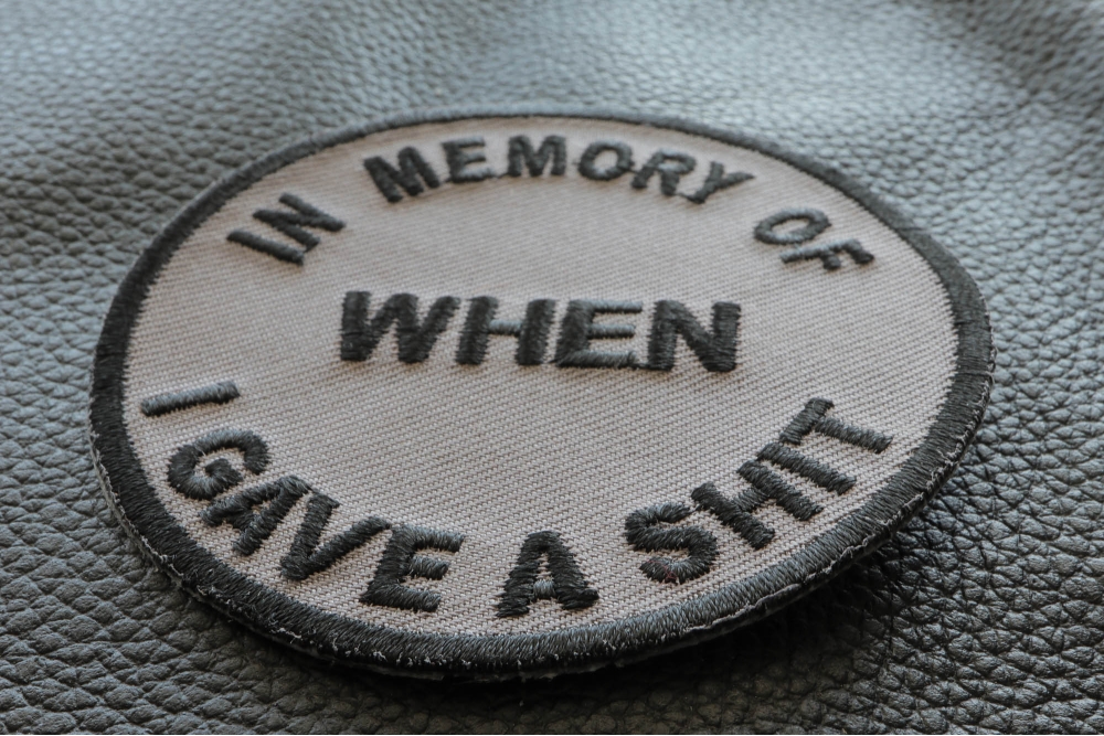 In Memory Of When I Gave A Shit Patch, Funny Patches for Adults by ...