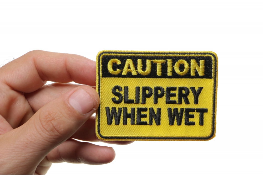 Caution Slippery When Wet Patch, Funny Patches for Adults by Ivamis Patches