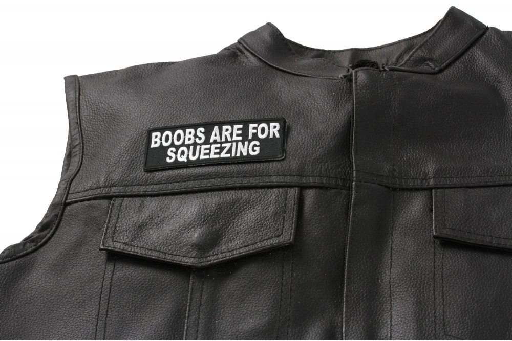 Boobs Are For Squeezing Fun Naughty Patch - Iron on Offensive Patches ...