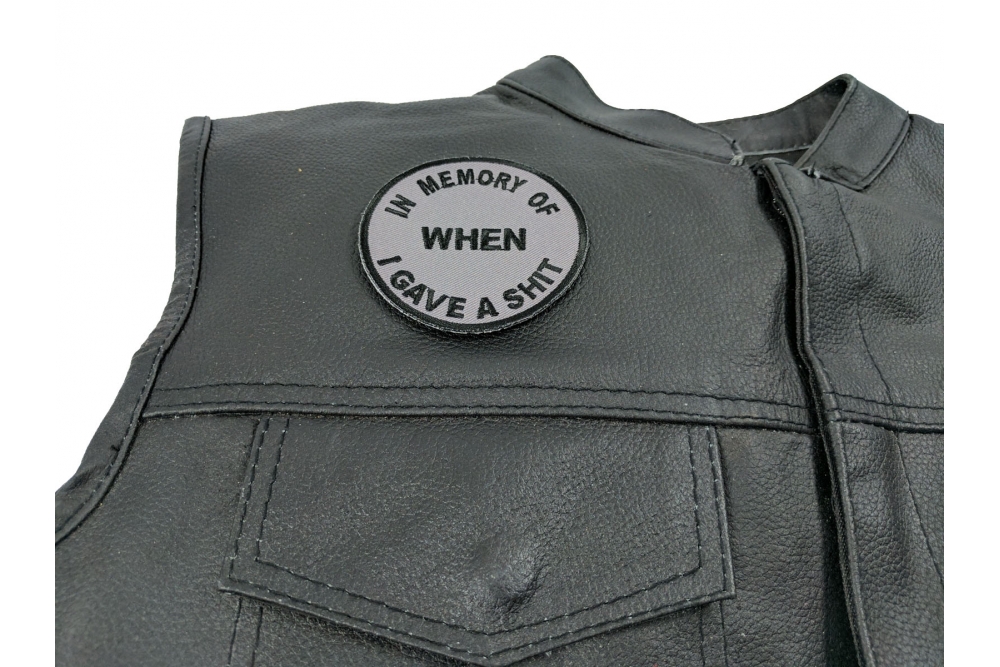 In Memory Of When I Gave A Shit Patch, Funny Patches for Adults by ...