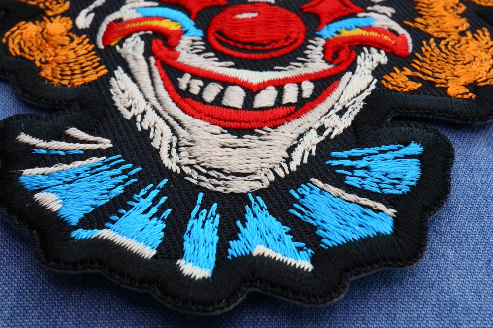 Scary Clown Patch - Iron on Novelty Patches by Ivamis Patches