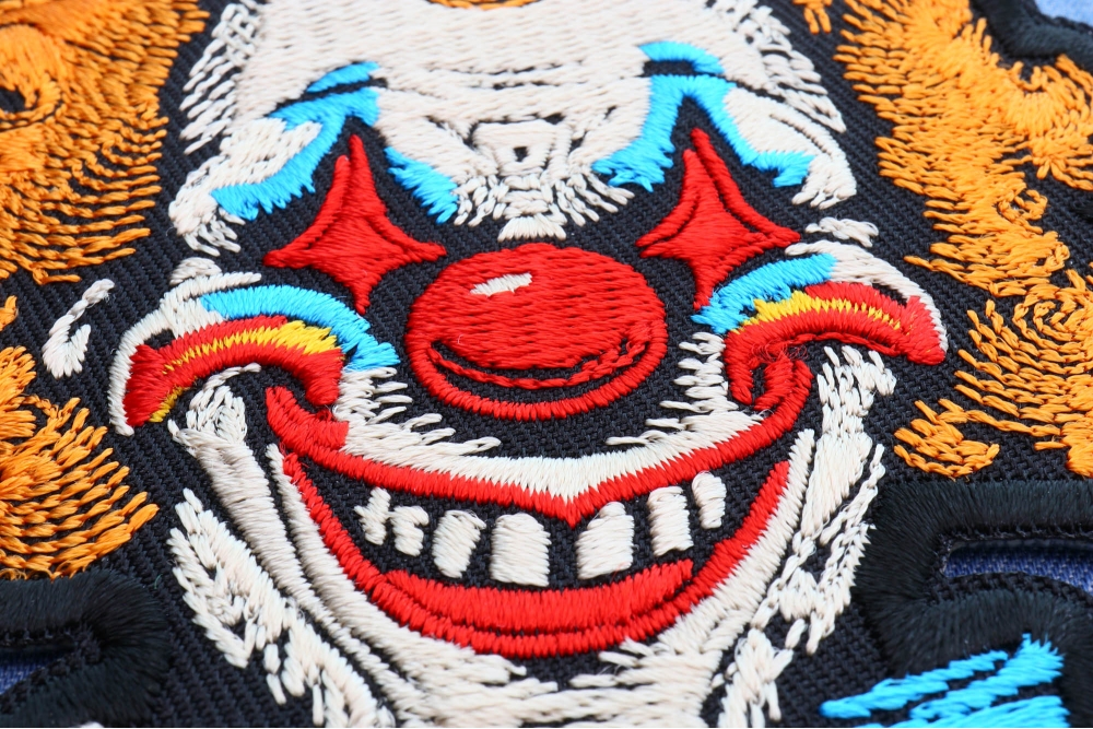 Scary Clown Patch - Iron on Novelty Patches by Ivamis Patches