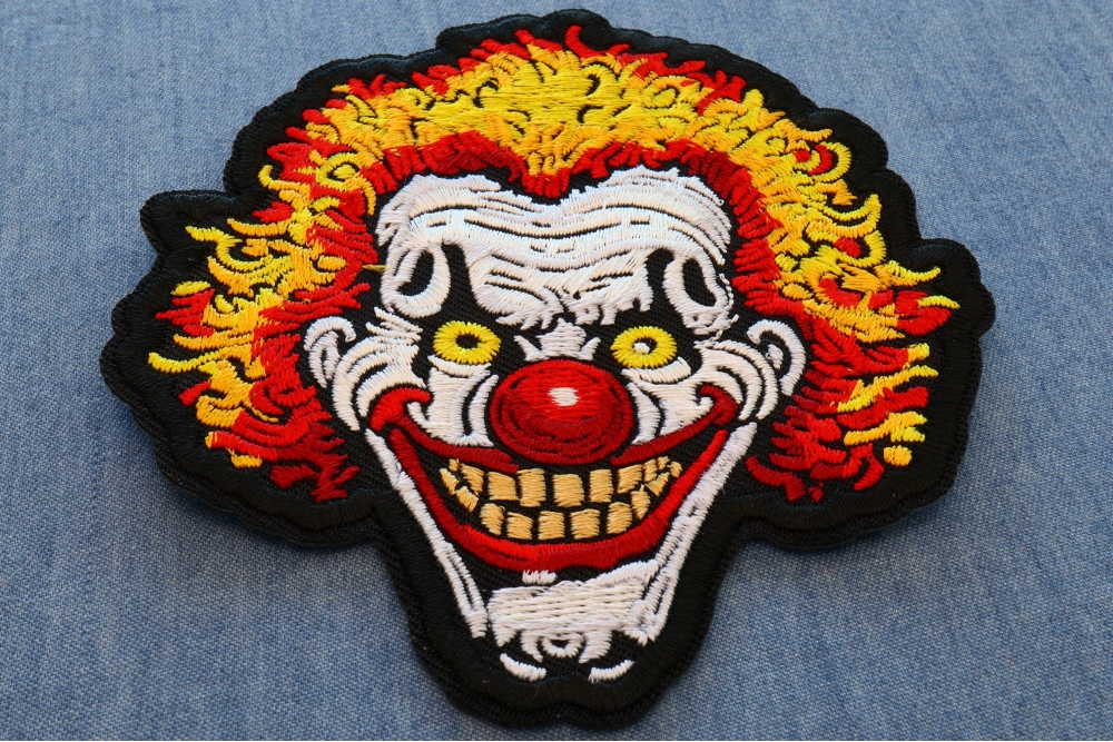 Afro Clown Patch - Iron on Novelty Patches by Ivamis Patches