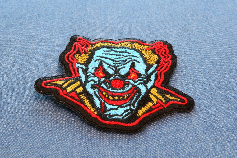 Psycho Clown Patch - Iron on Novelty Patches by Ivamis Patches