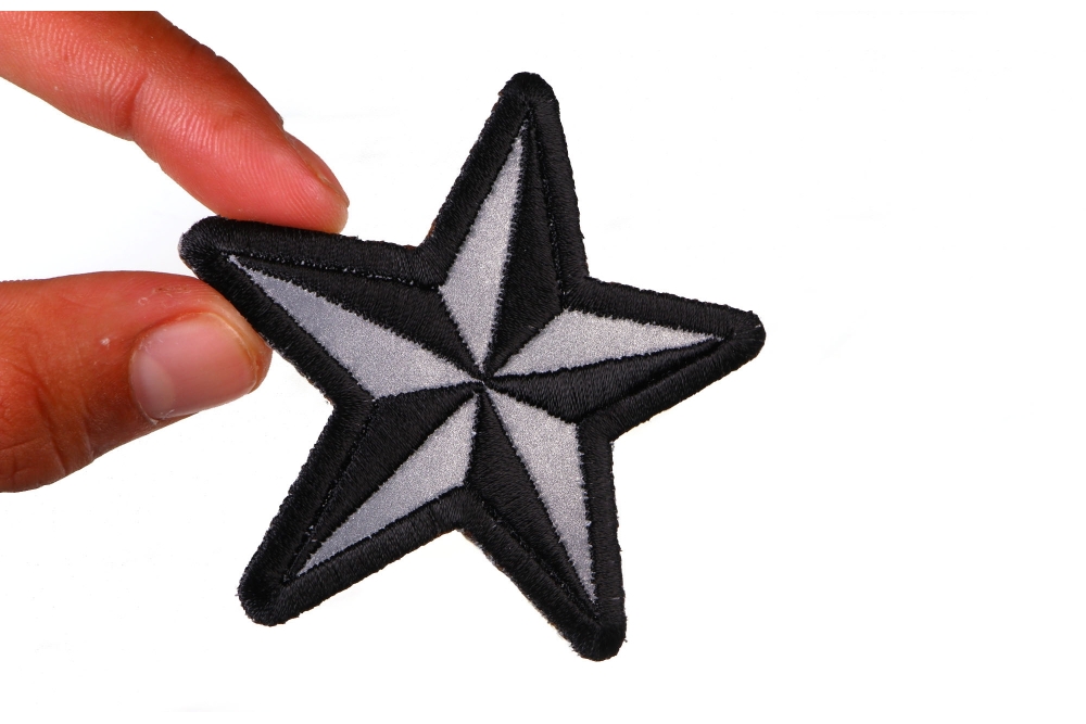 Reflective Nautical Star Patch | Embroidered Patches by Ivamis Patches
