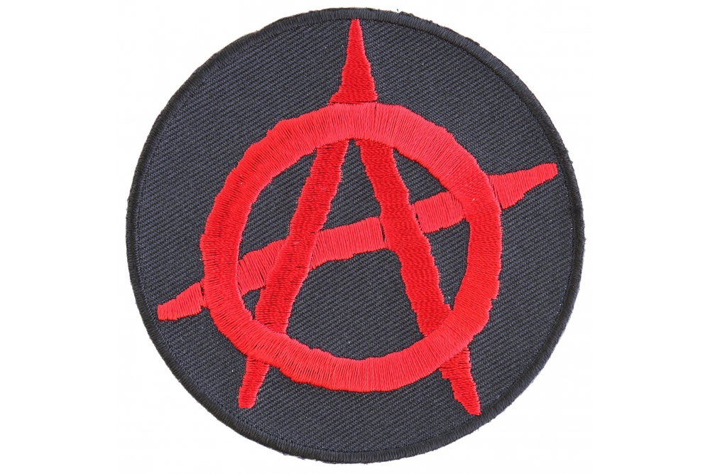 Anarchy Patch 3 Inch Round Iron On Patch | Embroidered Patches by Ivamis Patches