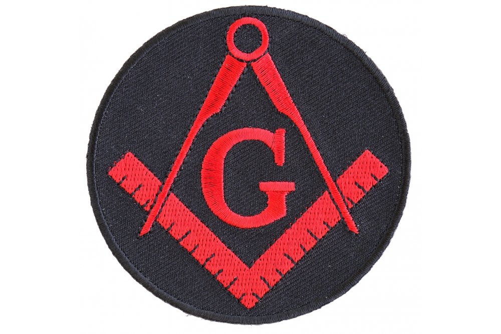 Mason Symbol Patch In Red by Ivamis Patches