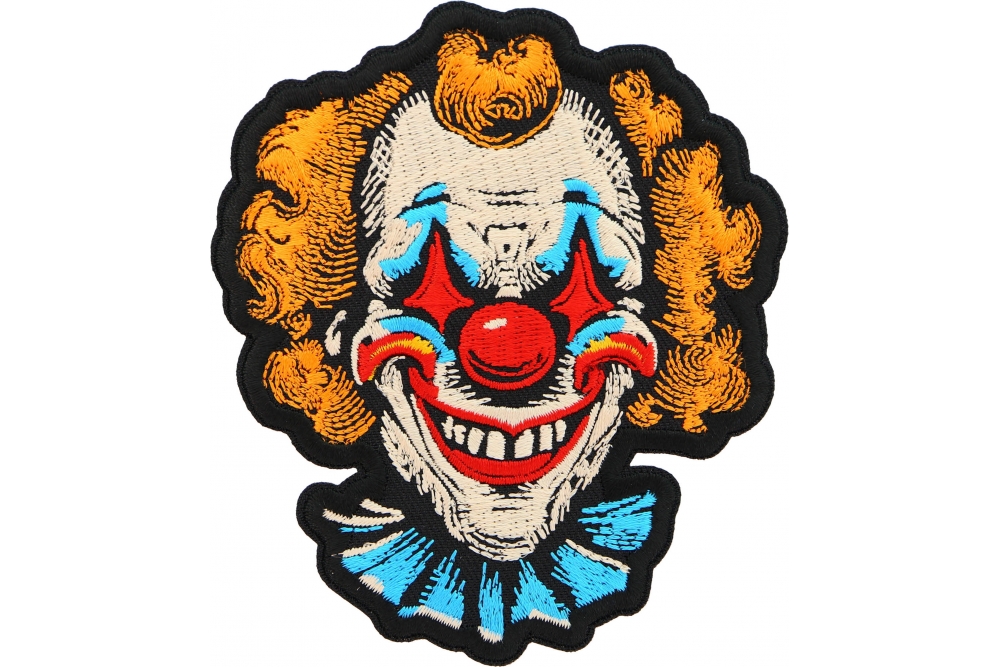 Scary Clown Patch - Iron on Novelty Patches by Ivamis Patches