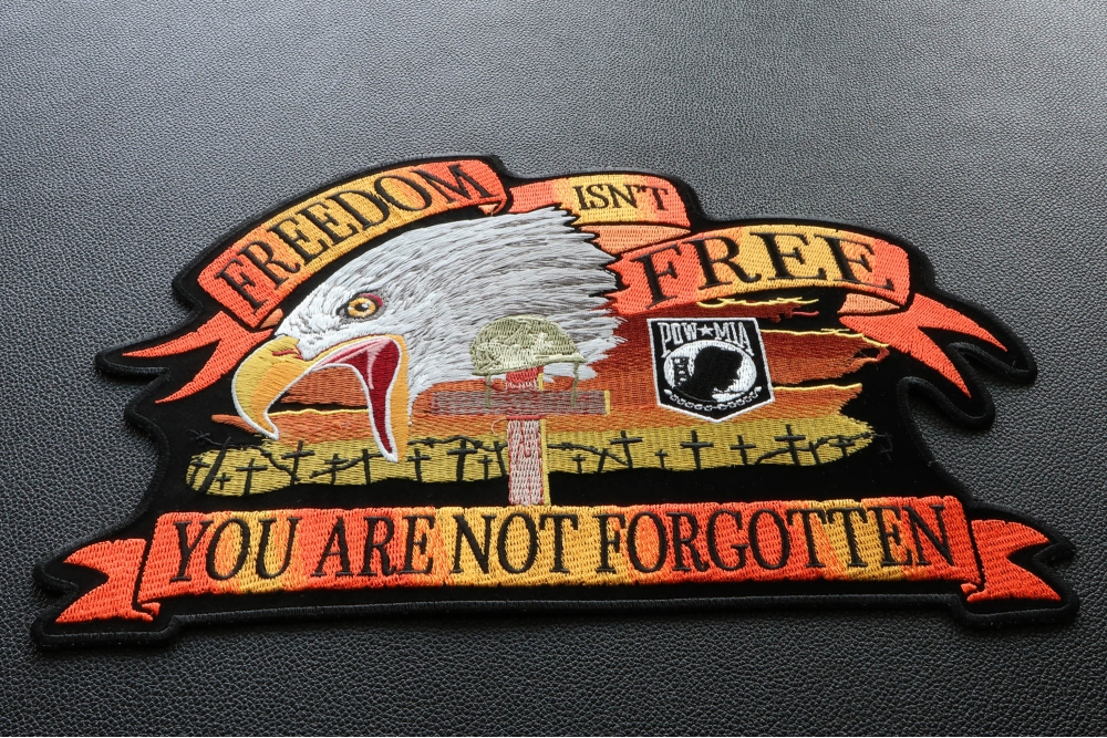 Large Freedom Isn't Free Eagle Patch for Back of Leather Vests by ...