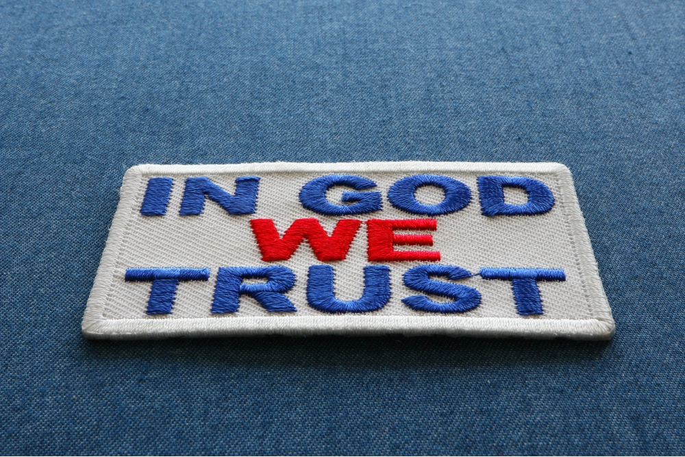 In God We Trust Patch Red White Blue | Embroidered Patches by Ivamis ...