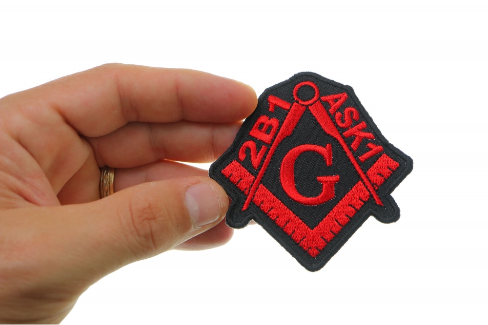 2B1 ASK1 Free Mason Black and Red Patch - Iron on Patriotic Patches by ...