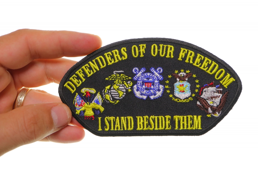 Cap Defenders Of Our Freedom I Stand Beside Them Patch | US Military ...