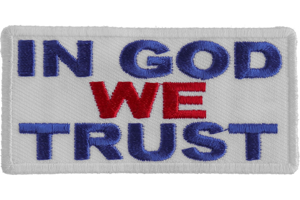 In God We Trust Patch Red White Blue | Embroidered Patches by Ivamis ...