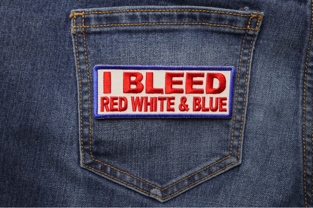 I Bleed Red White and Blue Patch by Ivamis Patches