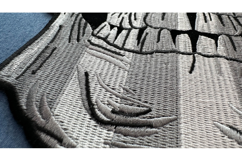 American Flag Blue Stripe Skull Patch, Large Skull Patches for Biker ...