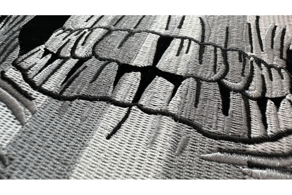 American Flag Blue Stripe Skull Patch, Large Skull Patches for Biker ...