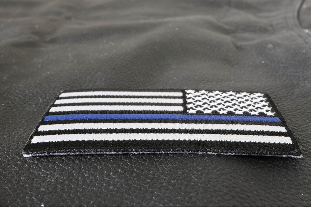 Thin Blue Line American Flag Reversed Patch | Embroidered Patches by Ivamis Patches
