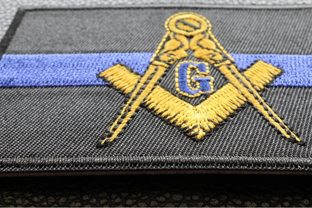 Masonic Thin Blue Line For Law Enforcement Patch | Embroidered Patches ...