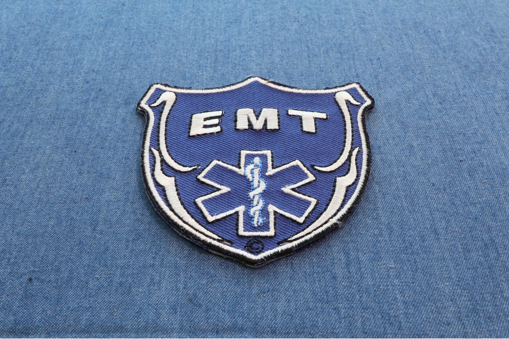 Iron On EMT Shield Patch | Embroidered Patches by Ivamis Patches