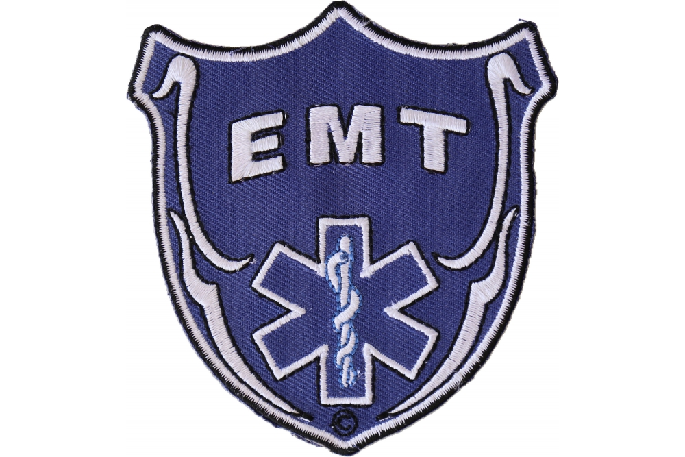 Iron On EMT Shield Patch | Embroidered Patches by Ivamis Patches