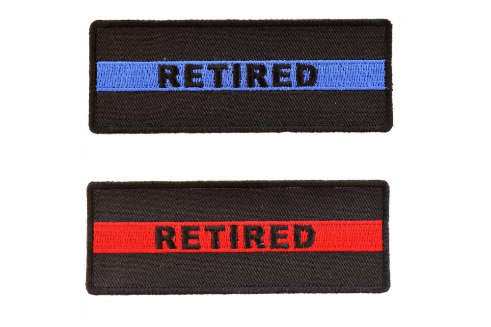 RETIRED Police Officer and Fire Fighter Patch by Ivamis Patches