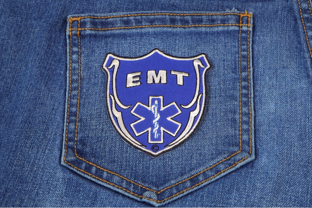 Iron On EMT Shield Patch | Embroidered Patches by Ivamis Patches