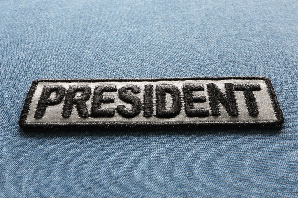 President Patch, Motorcycle Club Patches for Bikers by Ivamis Patches