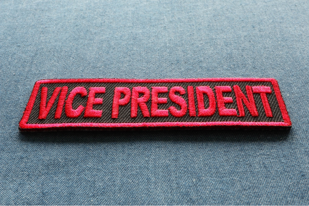Vice President Patch, Motorcycle Club Patches for Bikers by Ivamis Patches