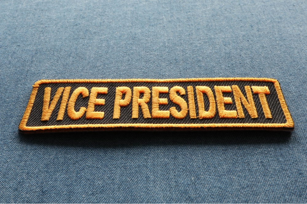 Vice President Patch, Motorcycle Club Patches for Bikers by Ivamis Patches