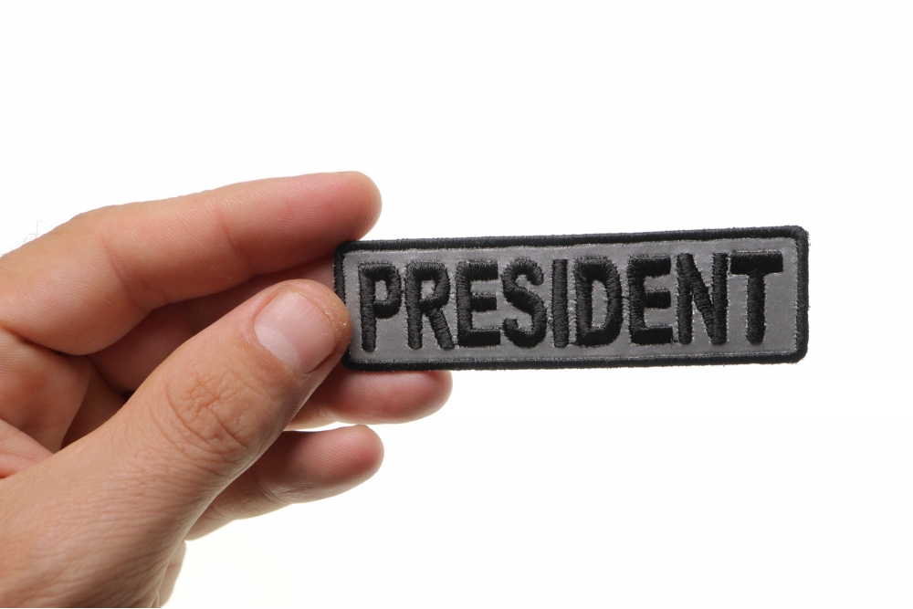 President Patch, Motorcycle Club Patches for Bikers by Ivamis Patches