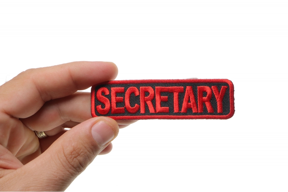 Secretary Patch, Motorcycle Club Patches for Bikers by Ivamis Patches