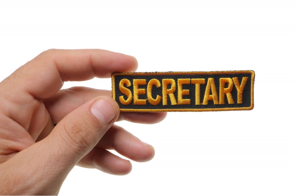 Secretary Patch, Motorcycle Club Patches for Bikers by Ivamis Patches
