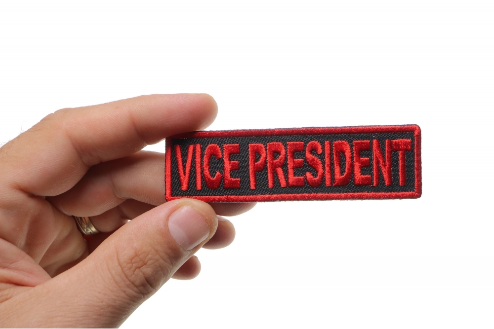 Vice President Patch - Red - MC Rank Patches by Ivamis Patches