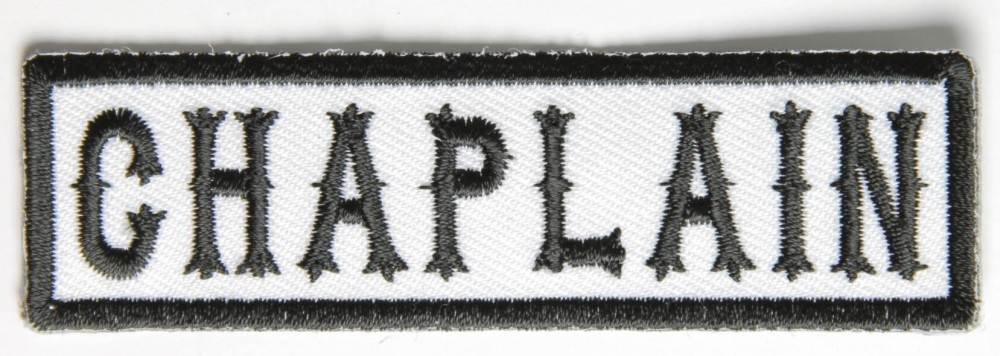 Chaplain Patch Black On White