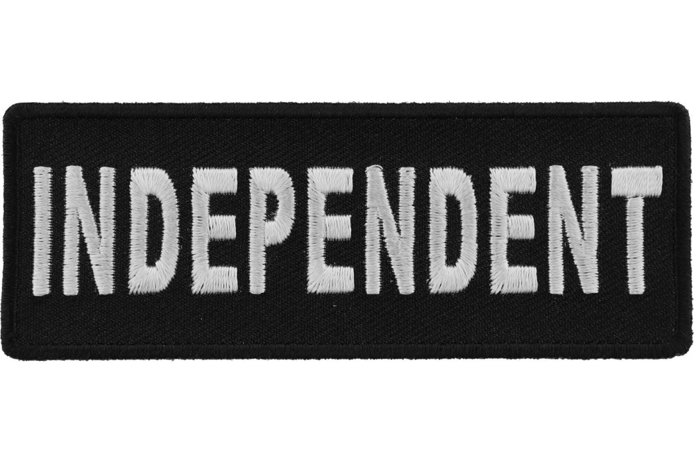 Independent Black White 4 Inch Patch by Ivamis Patches