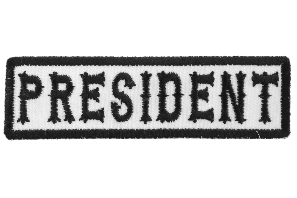 President Patch, Motorcycle Club Patches for Bikers by Ivamis Patches