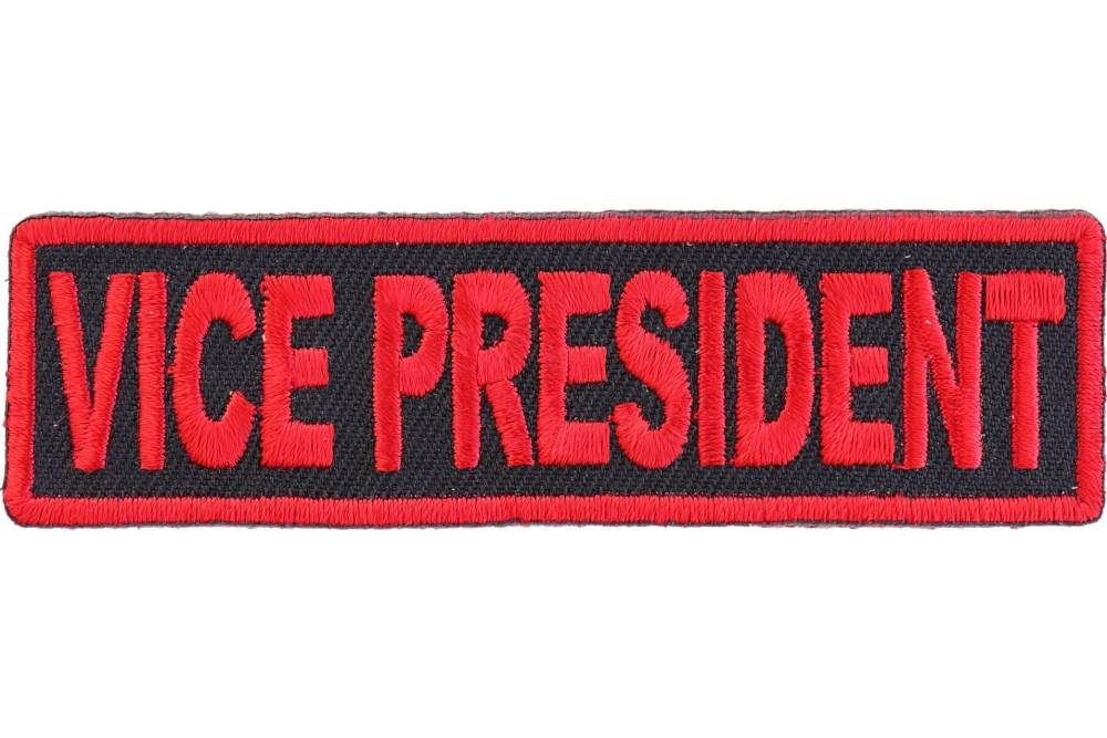 Vice President Patch - Red - MC Rank Patches by Ivamis Patches