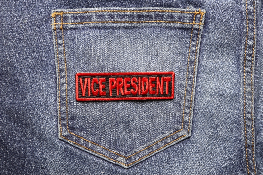 Vice President Patch - Red - MC Rank Patches by Ivamis Patches