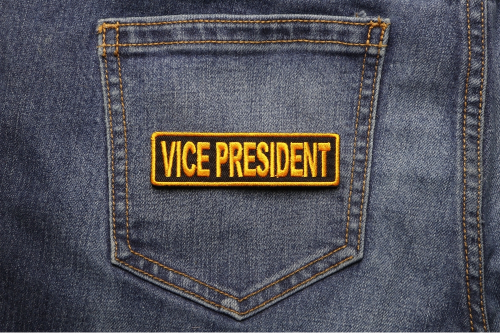 Vice President Patch Black Yellow - MC Rank Patches by Ivamis Patches