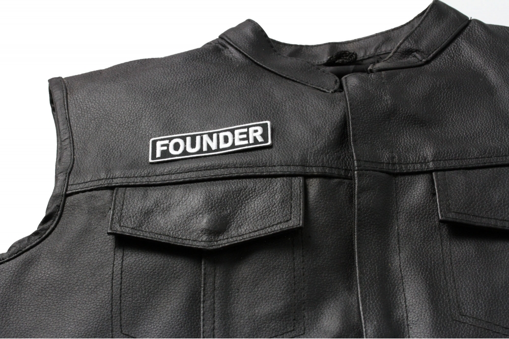 Founder Patch Black White - MC Rank Patches by Ivamis Patches