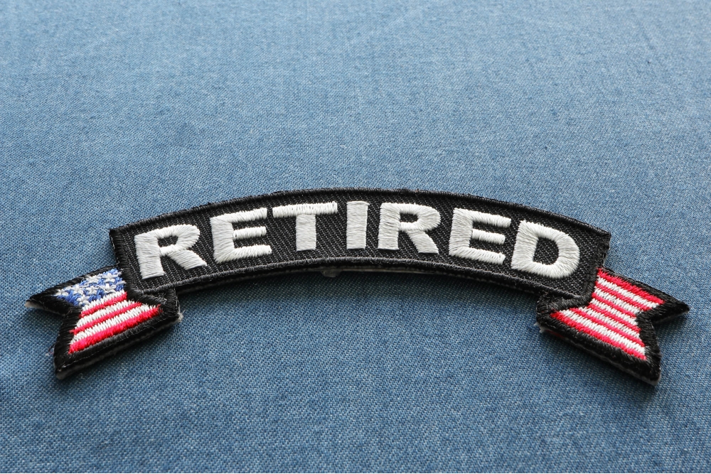 Retired Small Rocker Patch With American Flag Tips | US Military ...