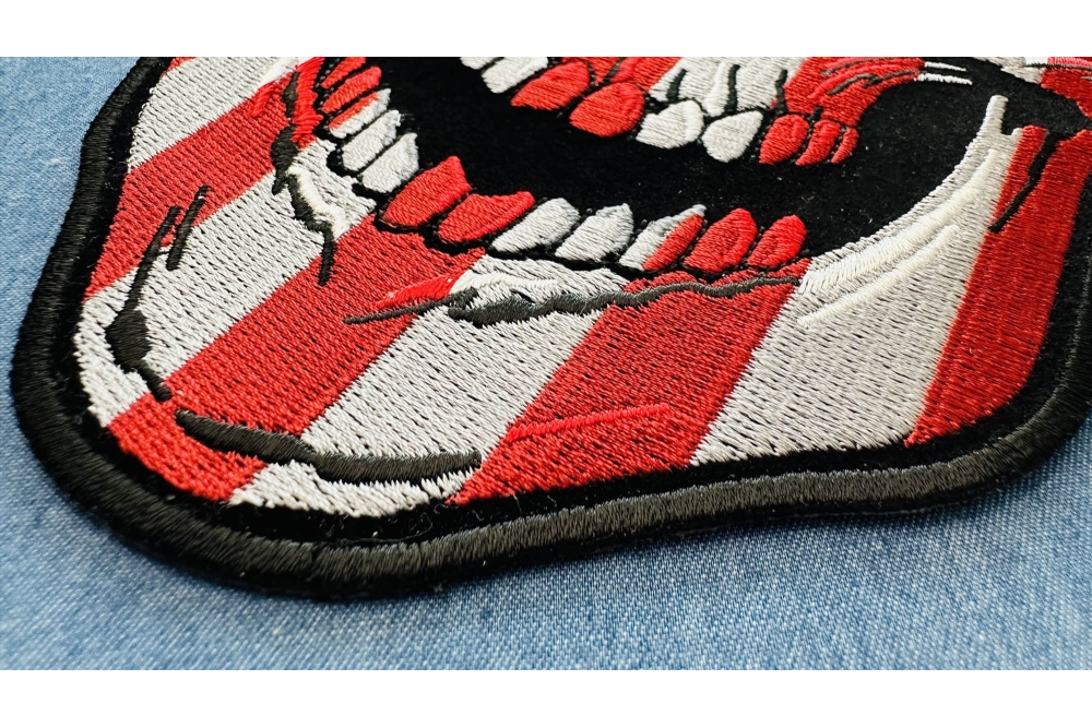 American Flag Skull Patch, Large Skull Patches for Biker Jackets by ...