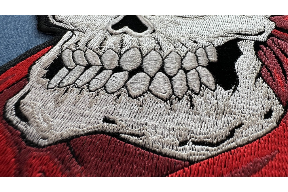 Red Scarf Cowboy Skull Patch, Large Skull Patches for Biker Jackets by ...