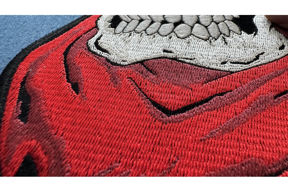 Red Scarf Cowboy Skull Patch, Large Skull Patches for Biker Jackets by ...