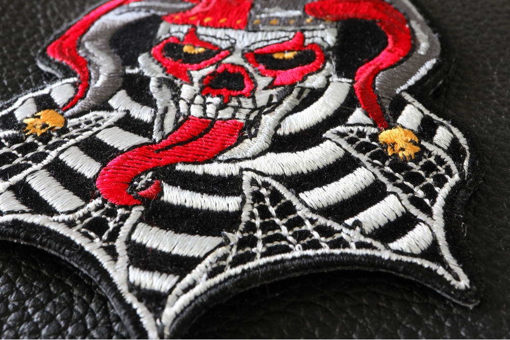 Jester Skull Patch, Biker Skull Patches by Ivamis Patches