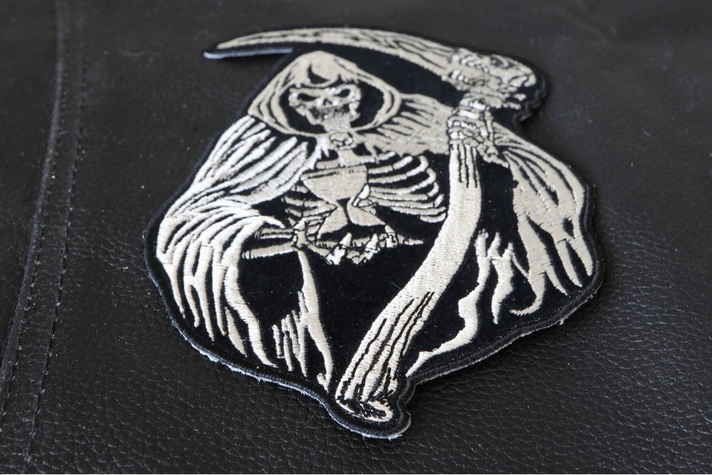 Grim Reaper Skull Patch - Sew or Iron on to Jackets by Ivamis Patches