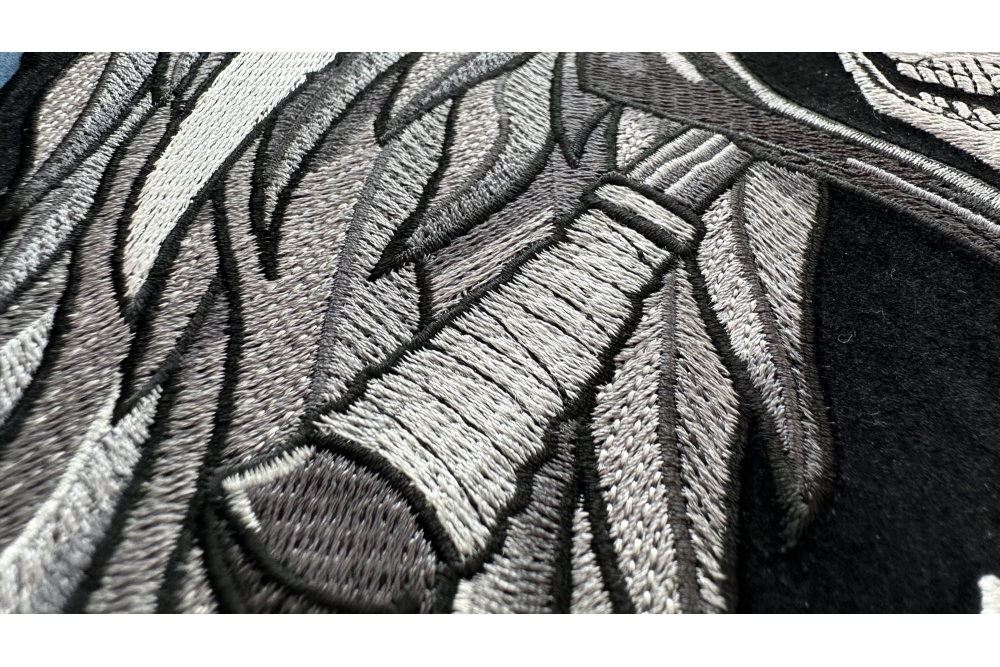 Skull Middle Finger Wings and Sickles Patch, Large Skull Patches for ...