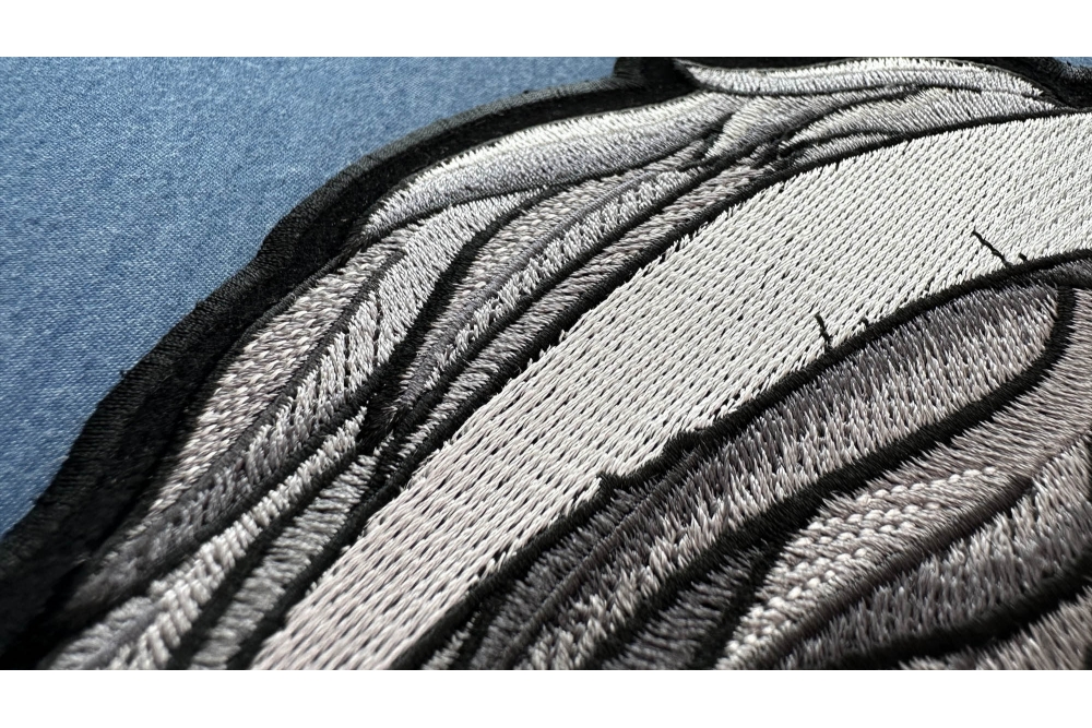 Skull Middle Finger Wings and Sickles Patch, Large Skull Patches for ...