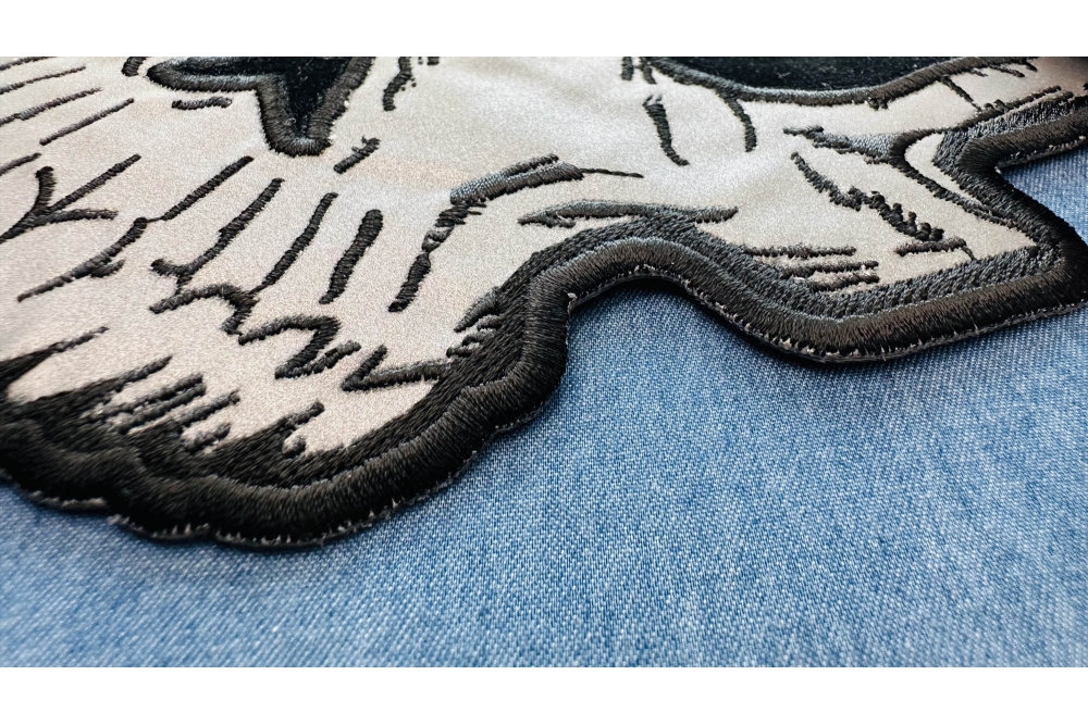 Reflective Skull Patch, Large Skull Patches for Biker Jackets by Ivamis ...