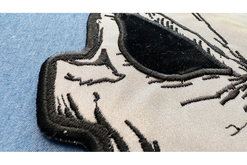 Large Skull Patch for Motorcycle Jackets - Reflective by Ivamis Patches